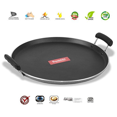 Top Rated Non Stick Supreme Flat Tawa, 4mm Thick Traditional Double ...